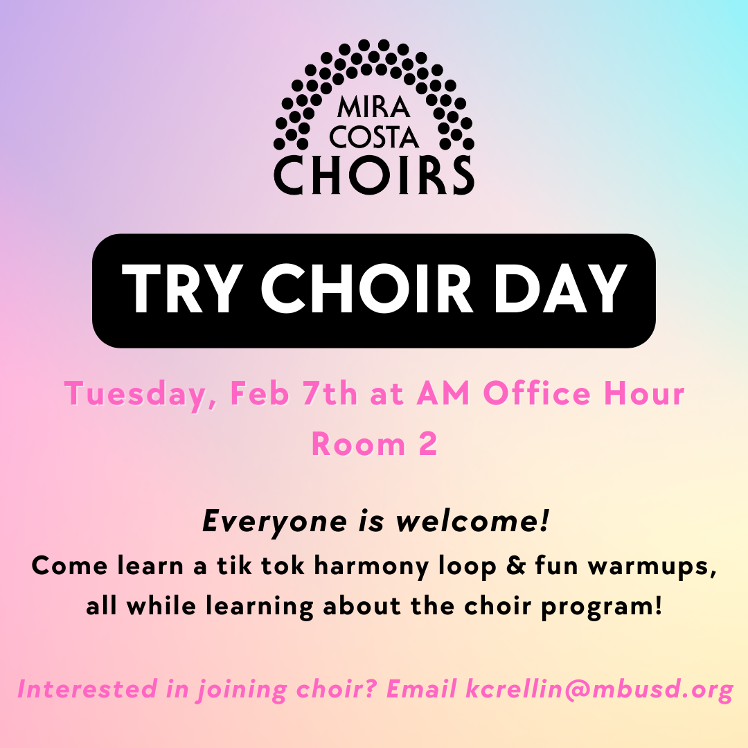 Join Choir! – Mira Costa Choirs